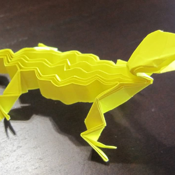 Origami Lizard – Graceincrease Custom Origami Art